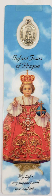 Infant Jesus of Prague Bookmark with Medal