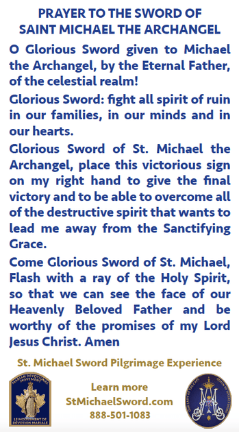 Prayer to the Sword of St. Michael 50 pack